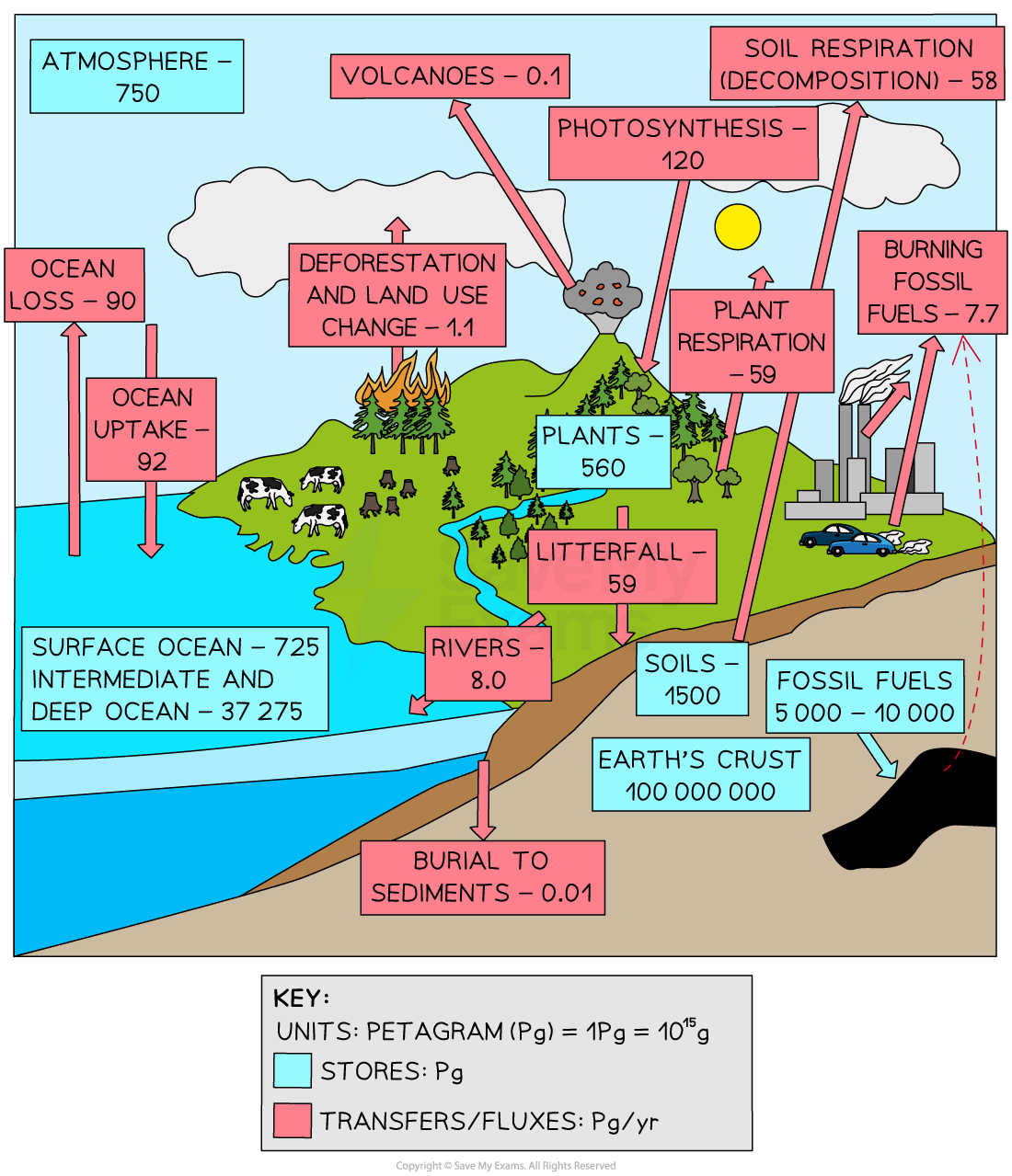 The Carbon Budget | AQA A Level Geography Revision Notes 2018