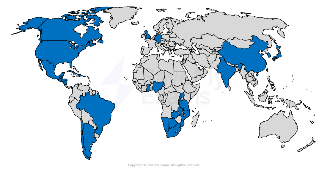 Influence of Superpowers | Edexcel A Level Geography Revision Notes 2018