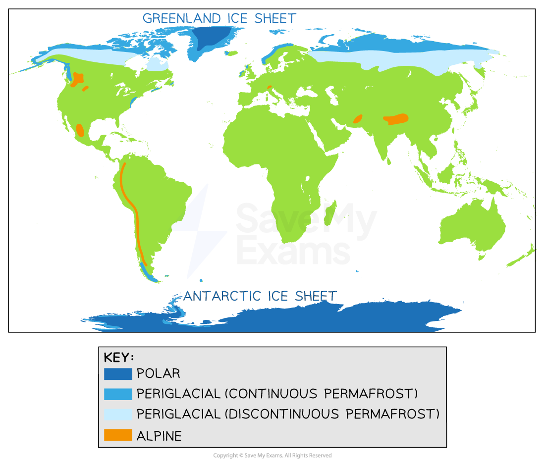 Past & Present Ice Cover | Edexcel A Level Geography Revision Notes 2018