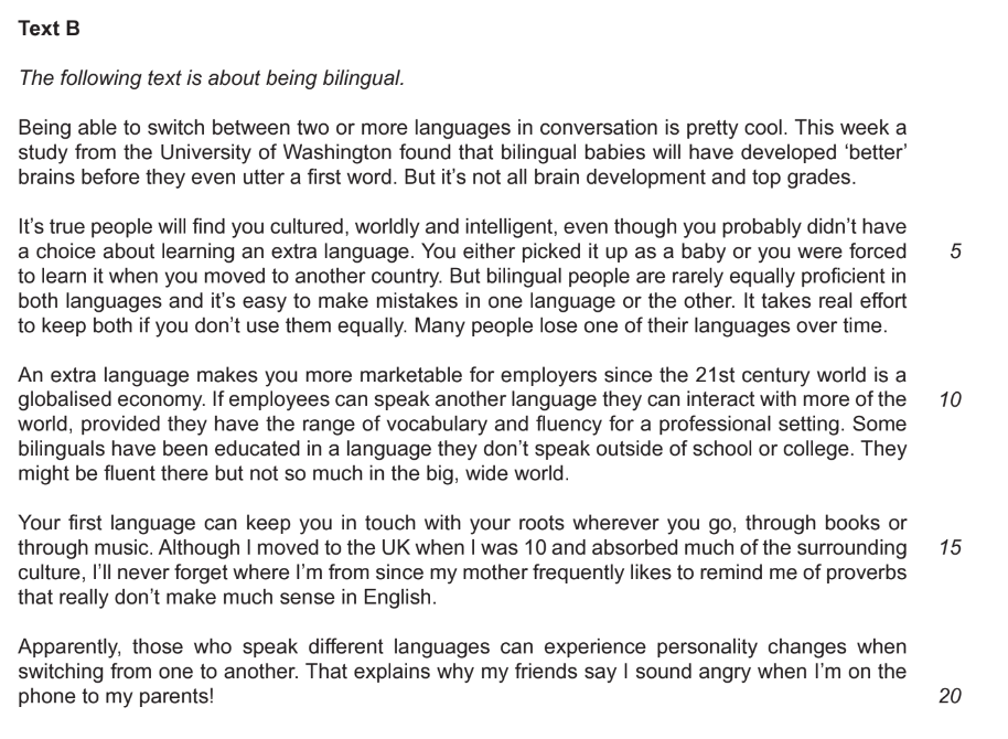 Model Answer: Letter | CIE IGCSE English Language Revision Notes 2020