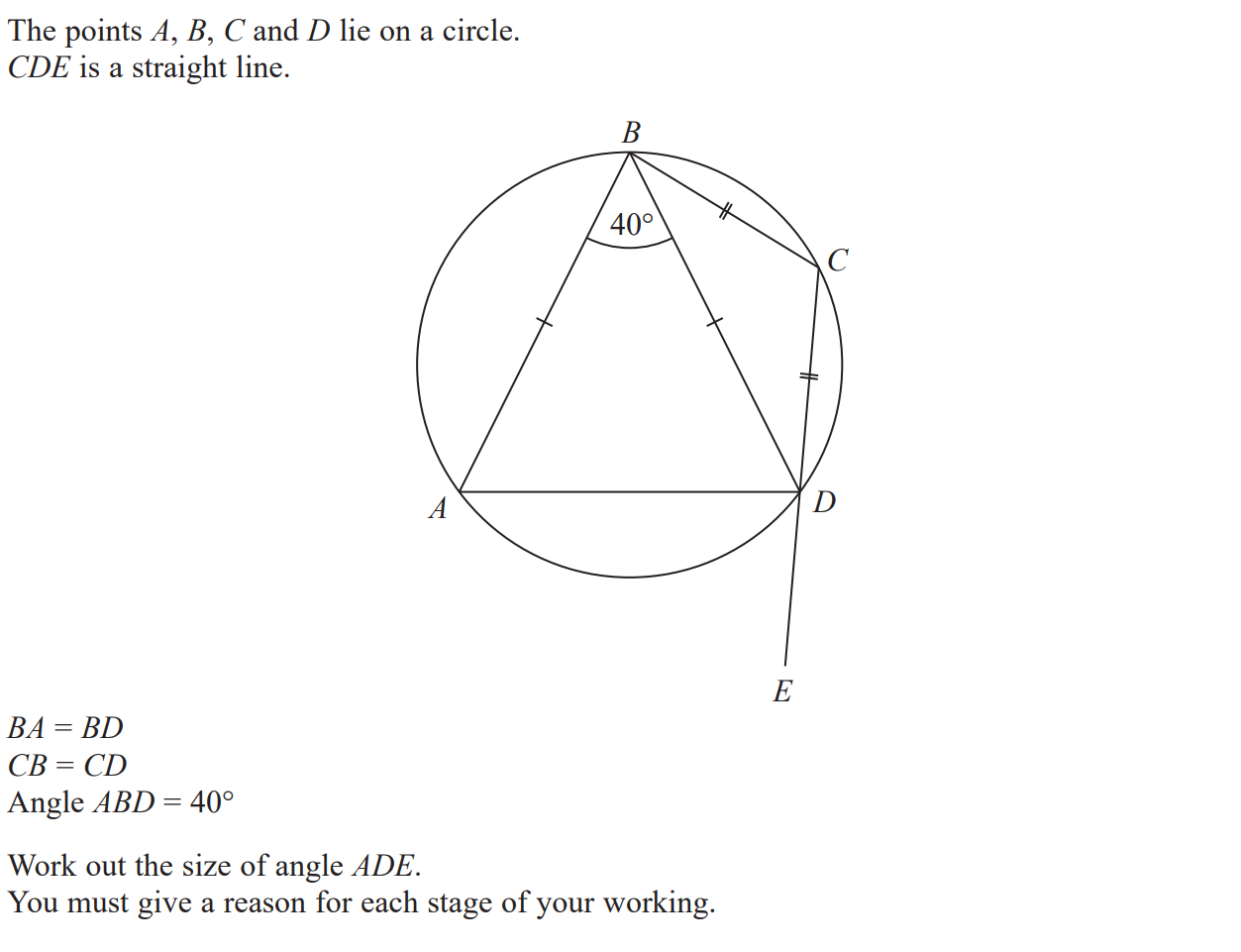 Circle Theorems | OCR GCSE Maths: Higher Exam Questions & Answers 2015 ...