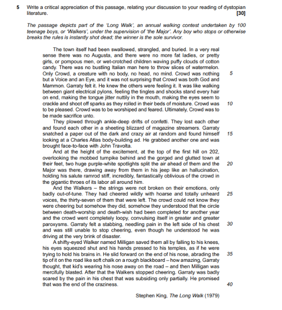 Task 1: Mark Scheme and Model Answer | OCR A Level English Literature ...