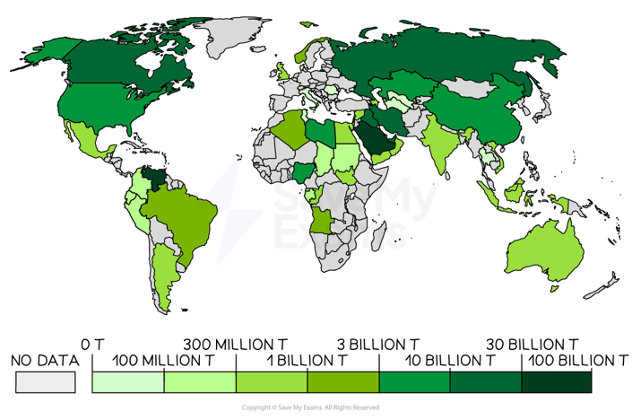Global Patterns of Energy & Ore | AQA A Level Geography Revision Notes 2018