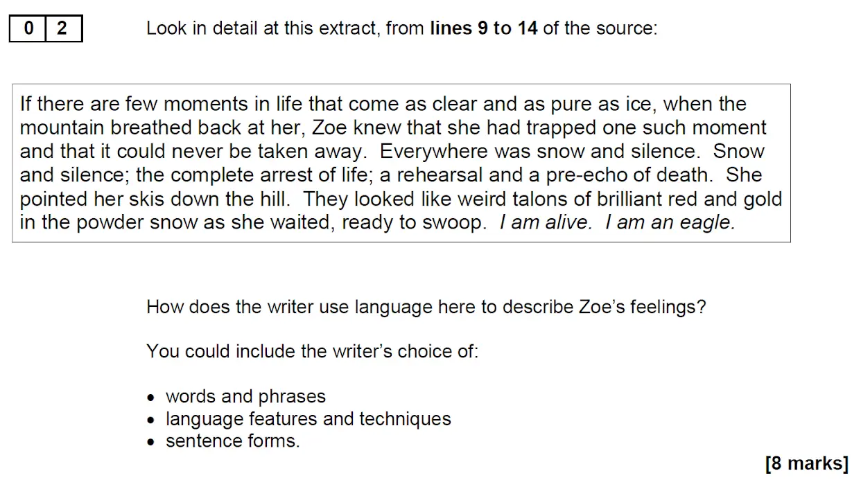 Updated How To Answer Question 2 Paper 1 Aqa English AQA GCSE (9 1)