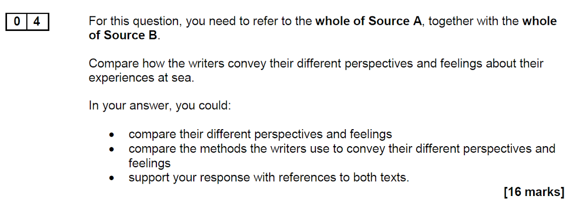 Gcse English Language Paper 2 Question 5 Examples Aqa