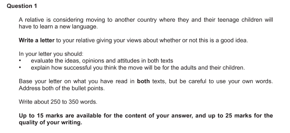 Gcse English Formal Letter Writing Exles - Infoupdate.org