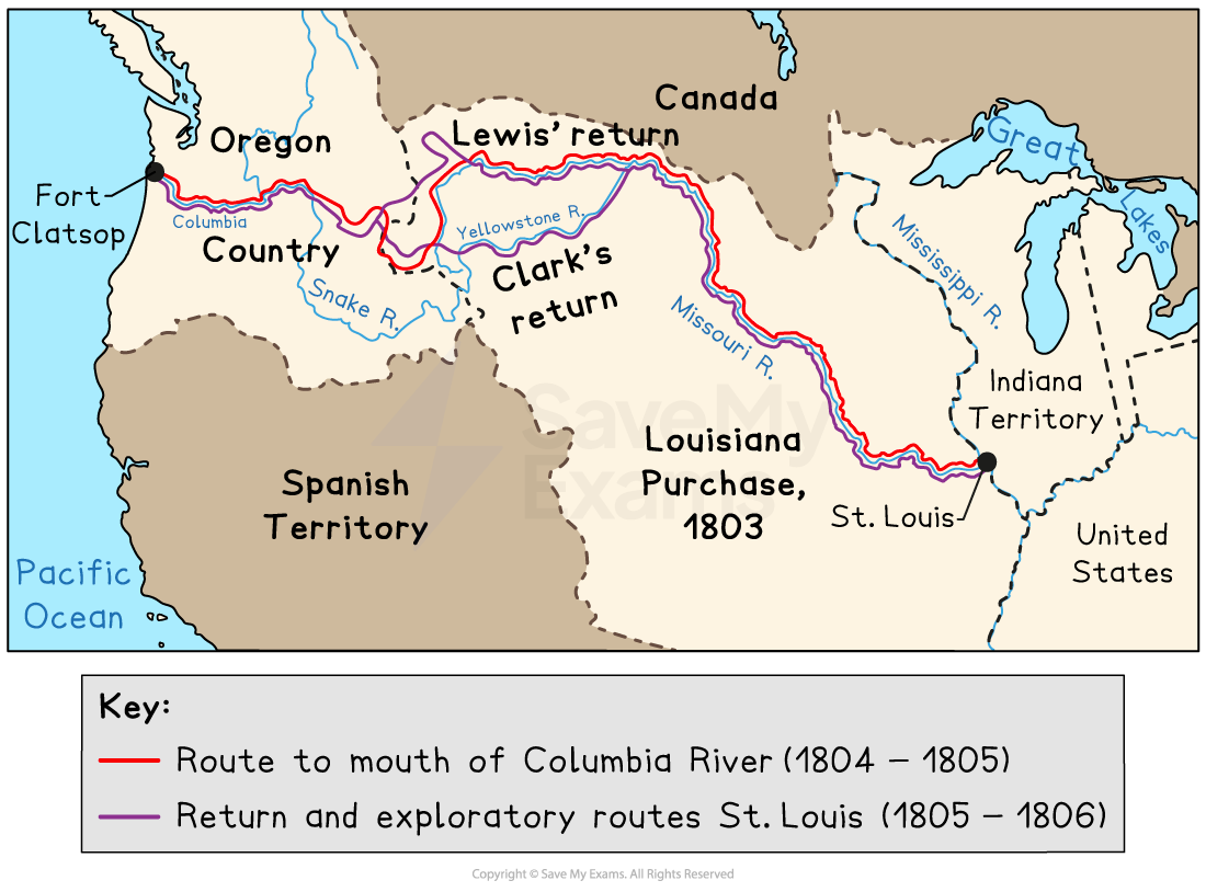 Lewis And Clark Expedition Map Route Lewis And Clark Expedition