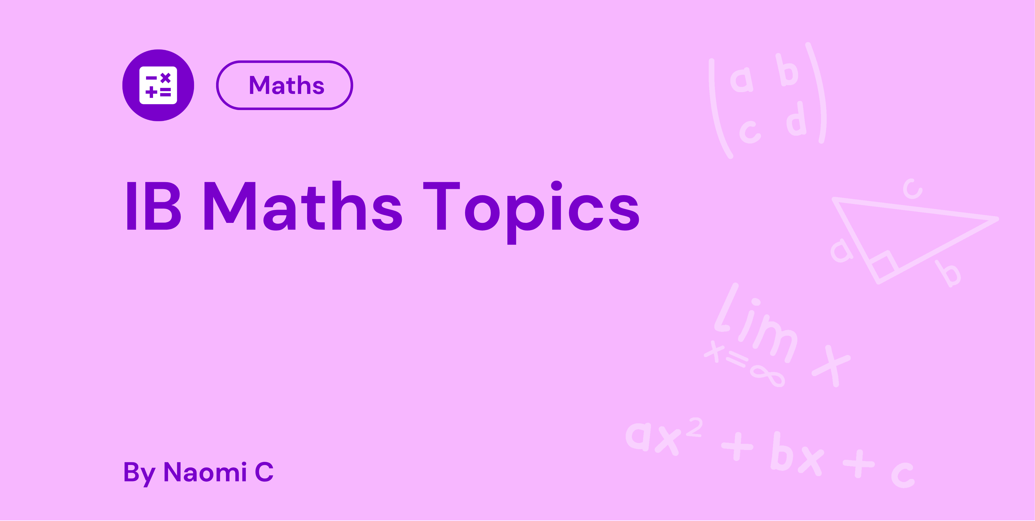 IB Maths Topics