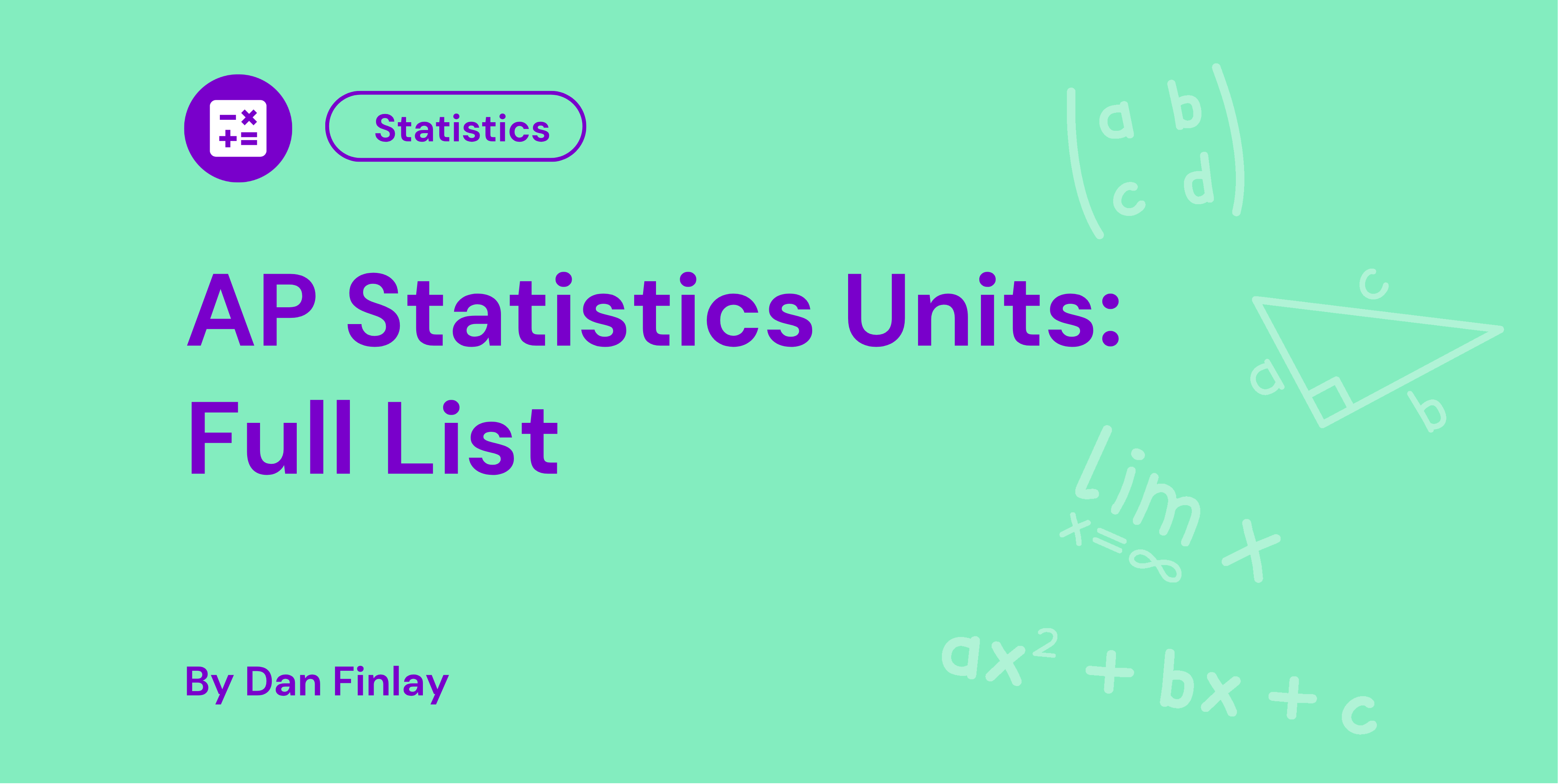 AP Statistics Units: Full List