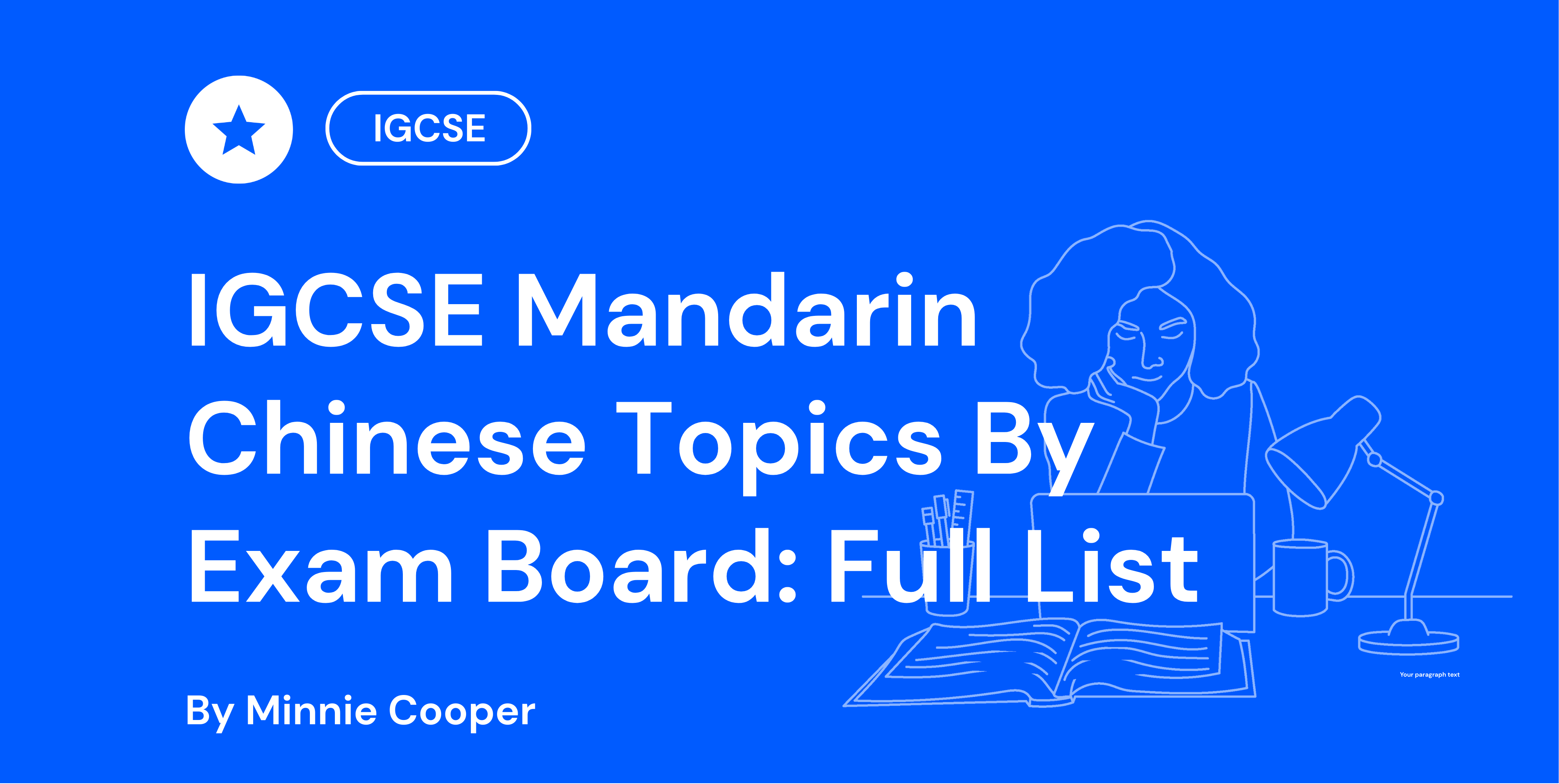 IGCSE Mandarin Chinese Topics By Exam Board: Full List