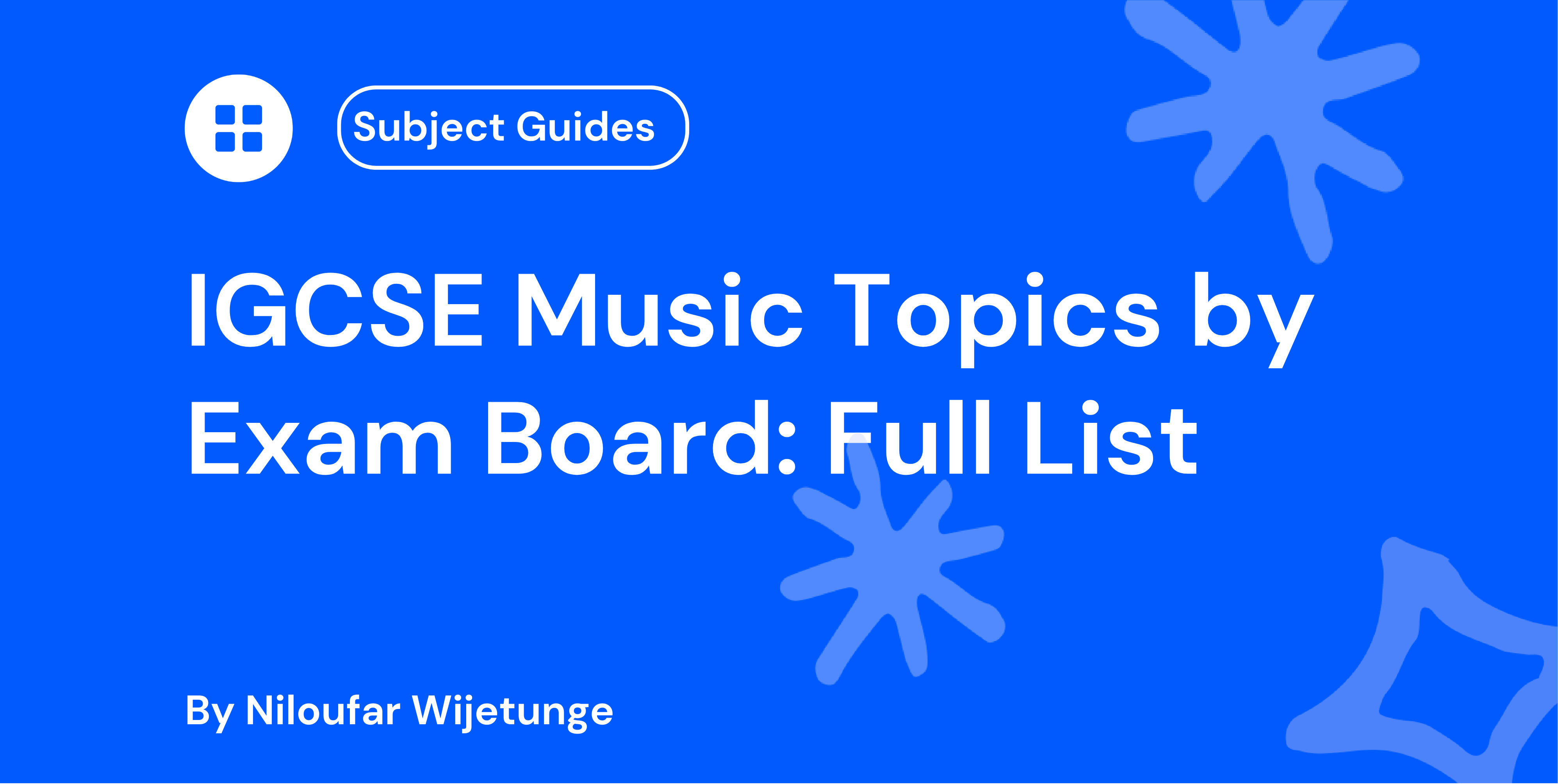 IGCSE Music Topics by Exam Board